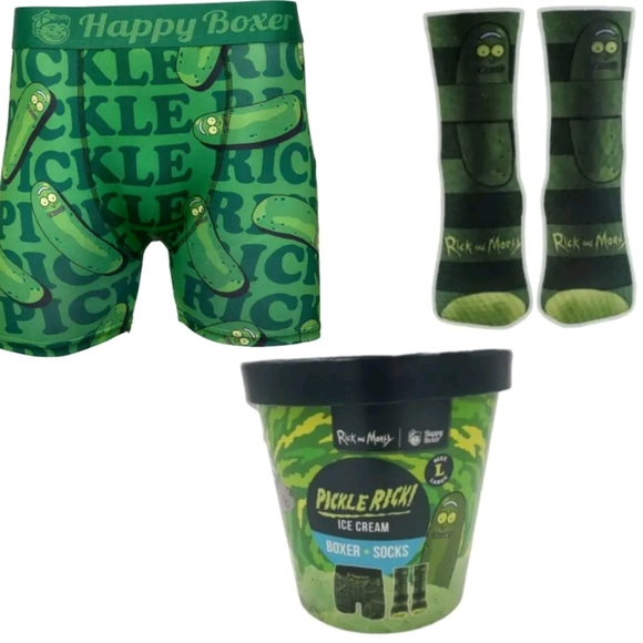 happy boxer | Underwear & Socks | Rick Morty Pickle Boxer Briefs Socks ...